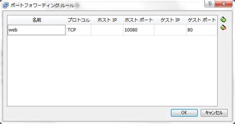 virtualbox上のosへホスト側からアクセスする bgbgbg
