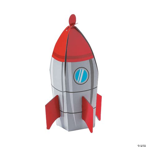 1 34 X 7 14 Space Party Rocket Ship Cardstock Favor Boxes 12 Pc