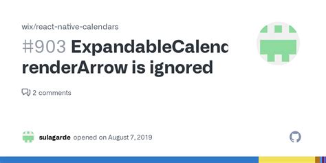 ExpandableCalendar RenderArrow Is Ignored Issue 903 Wix React