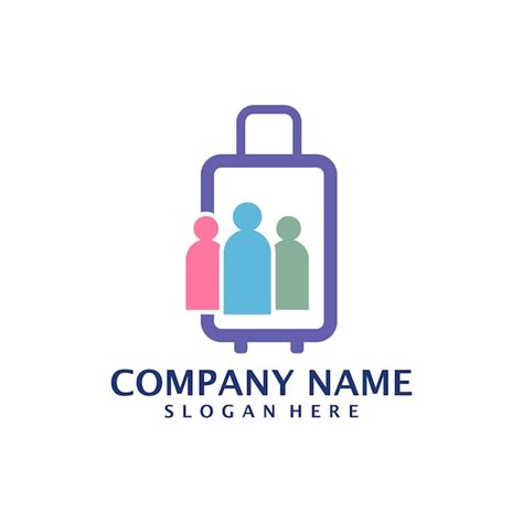 사람 가방 로고 디자인 터 가방 로그 디자인 템플릿 개념 프리미엄 벡터