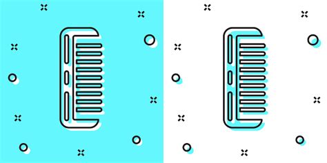 녹색과 흰색 배경에 격리 된 검은 줄 헤어 브러시 아이콘 빗 머리 기호 이발사 기호 임의동적 모양 벡터 0명에 대한 스톡 벡터 아트 및 기타 이미지 Istock