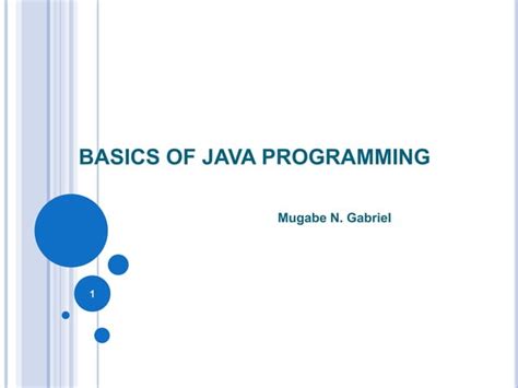 Java Programmingd Ppt