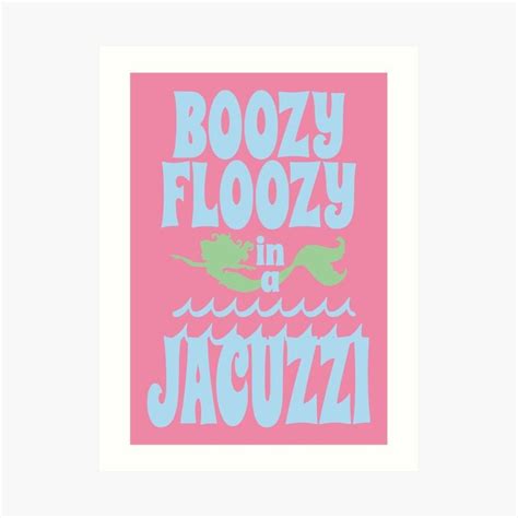 Boozy Floozy In A Jacuzzi Art Print By Coolyule