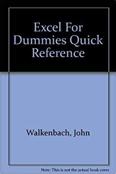 Excel For Dummies Quick Reference For Dummies Computer Book Walkenbach John 9781568840284