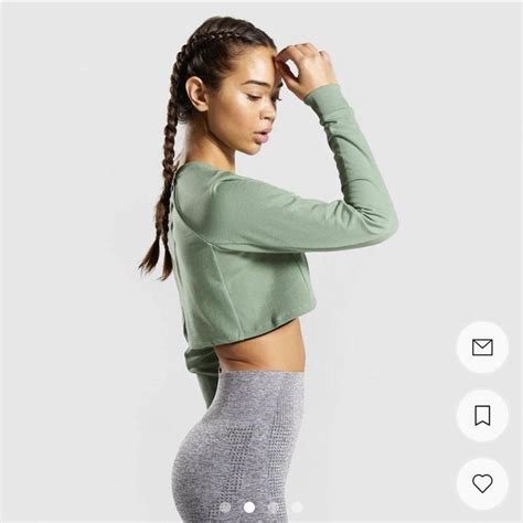 Gymshark Training Cropped Sweater Size Depop