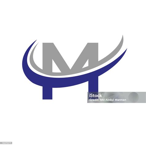 벡터 형식으로 초기 M 문자 알파벳 로고 디자인 M 로고타입 비즈니스 및 회사 정체성 현대 평면 및 미니멀리스트 템플릿 개념에 대한 스톡 벡터 아트 및 기타 이미지 Istock