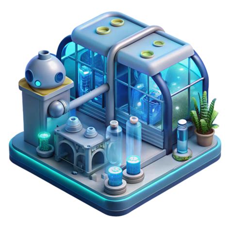 Futuristic Automated Bio Lab Robotic System Plant Growth 56411775 Png