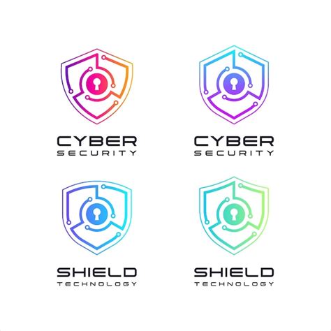Premium Vector Cyber Security Shield And Padlock Keyhole Logo Design