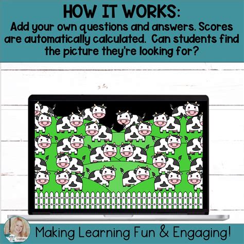 Editable Self Checking I Spy Template Digital Resource Task Card