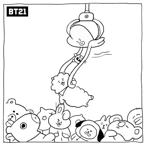 Dibujos Para Colorear Bt21 Y Pintar Wonder Day — Dibujos Para