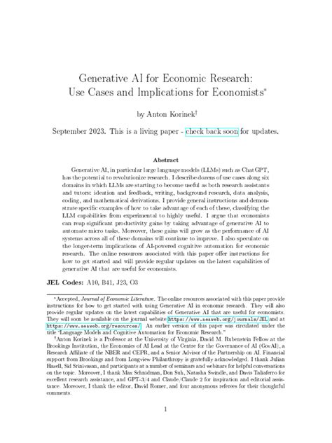 400pm Korinek Paper Llms Final Pdf Intelligence Ai And Semantics