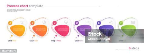 삼각형 둥근 모양으로 구성된 수평 행의 형태로 벡터 프로세스 차트 인포 그래픽 템플릿입니다 6단계 인포그래픽에 대한 스톡 벡터 아트 및 기타 이미지 Istock