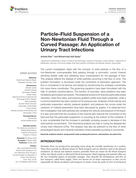 Pdf Particlefluid Suspension Of A Non Newtonian Fluid Through A Curved Passage An