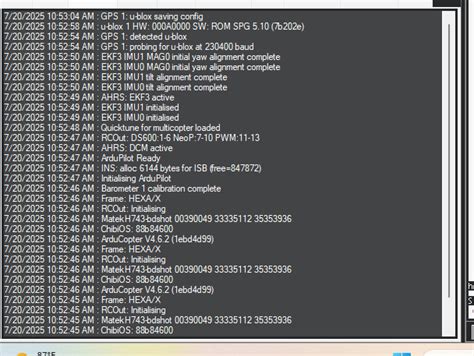 matek h743 4 6 2 no more log files nothing storing on sd card copter