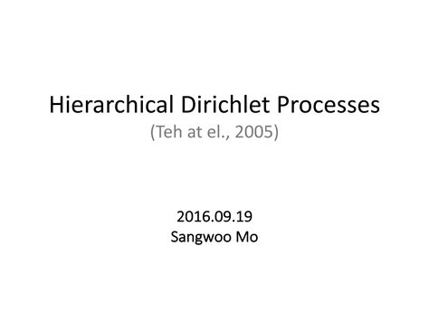 hierarchical dirichlet process ppt