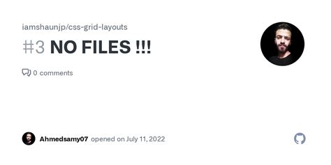 NO FILES Issue 3 Iamshaunjp Css Grid Layouts GitHub