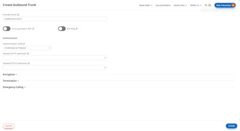 Create Outbound Trunk — Didww Documentation