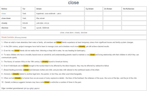 Close Ne Demek Anlamı Nedir Yds YÖkdİl İngİlİzce TÜrkÇe BaĞlamsal