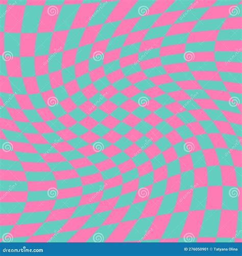 Psychedelic Geometric Pattern With Squares Stock Vector Illustration