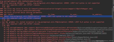 Postgresql数据库报错psqlexception Error Limit Syntax Is Not Supported Csdn博客