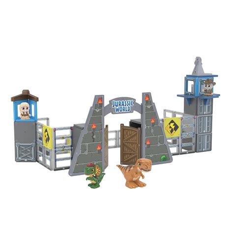 Tile Town Jurassic World Gate Escape Magnetic Tiles Building Set And