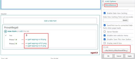 visualizzare tutti gli allegati di una lista sharepoint sgart it