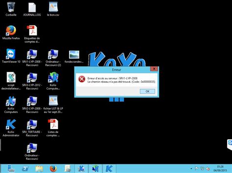 Message Erreur Accès Serveur Forum Koxo Création De Comptes Active Directory Koxo Dev