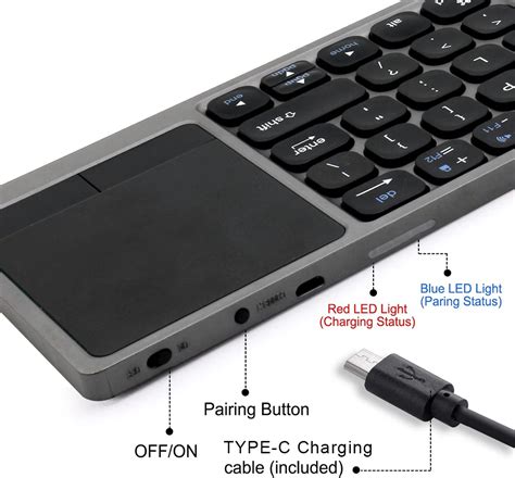 Travel Rechargeable Folding Keyboard Portable Clavier Pliable Pocket Foldable Keyboard Wireless