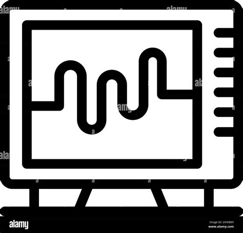 Simple Icon Of An Oscilloscope Displaying A Sinusoidal Signal Perfect For Electronics Projects