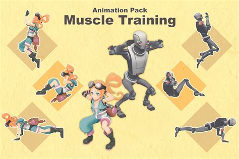 Animation Pack Muscle Training 3d Animations Unity Asset Store