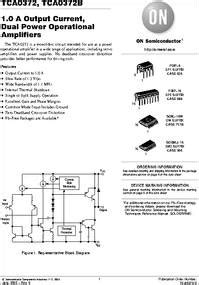 TCA0372DWR2G Datasheet 1 0 A Output Current Dual Power Operational Amplifiers