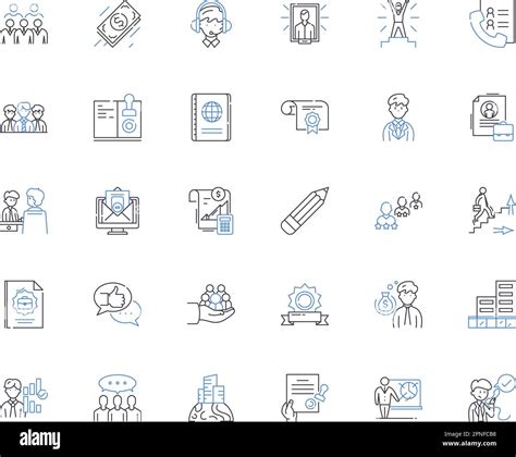 Social Agency Line Icons Collection Strategy Content Engagement