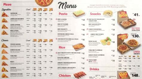 Harga Menu Pizza Hut Terbaru Update 2026