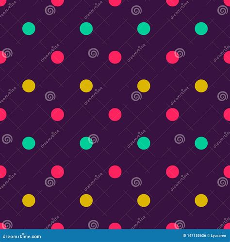 Seamless Polka Dot Pattern Vector Repeating Texture Stock Illustration Illustration Of Blue