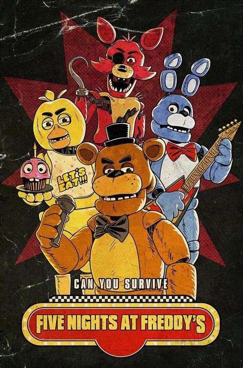 Five Nights At Freddys Fnaf Drawings Retro Poster Fnaf Crafts