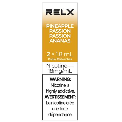 Relx Pods Pineapple Passion Pk Ml Ea Smoke