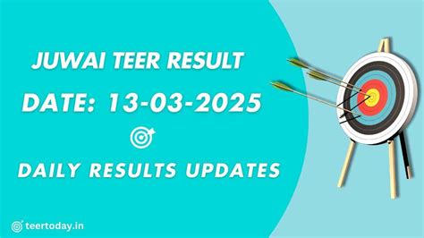 Juwai Hit Teer Numbers 13032025 Juwai Teer Result Morning