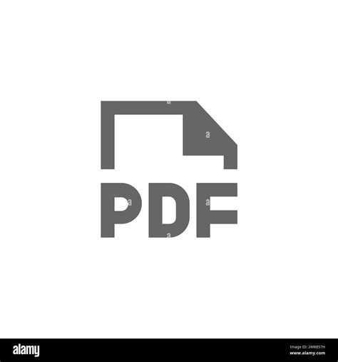 Pdf File Type Flat Icon Graphic Resource Template Vector Illustration Stock Vector Image Art
