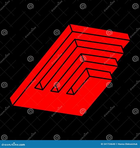 Logo Impossible Shapes Optical Illusion Vector Optical Art Objects Geometric Figure Line