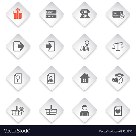 E Commerce Interface Icon Set Royalty Free Vector Image
