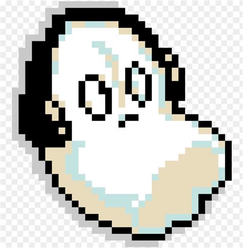 Napstablook Pixel Art Grid