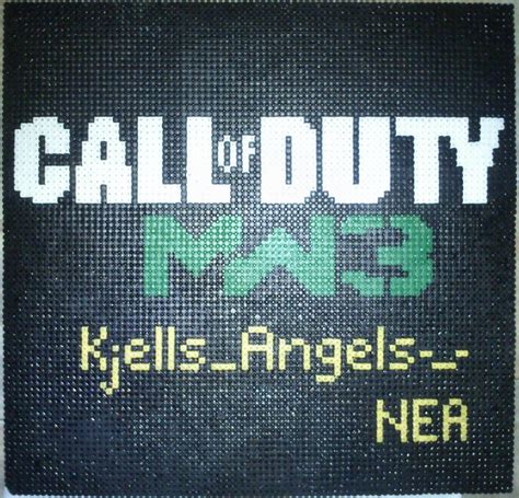 Heart Hama Beads Call Of Duty Modern Warefare 3 Logo