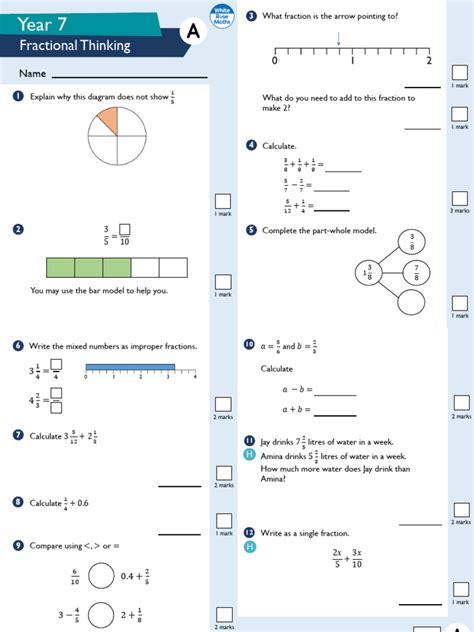 Fractionsrevision Pdf Mathematical Concepts Mathematical Objects