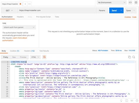 403 Status On A Request But The Page Is Rendered Server Fault