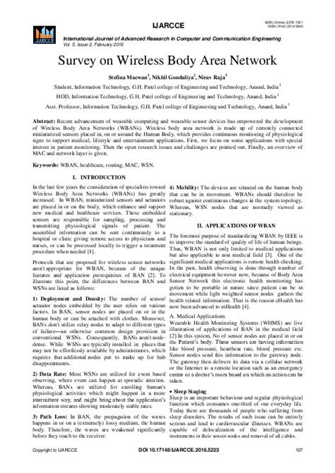 Pdf Survey On Wireless Body Area Network