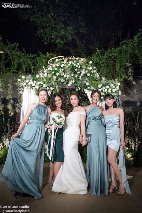 ชุดเพื่อนเจ้าสาวโทนเทา สวยเจิดเกิดยกเซ็ต