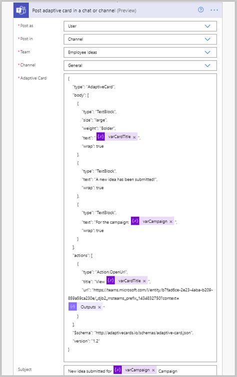 Replace Notification With Adaptive Card Power Apps Microsoft Learn