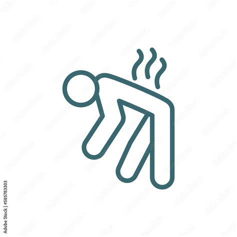 Exhausted Human Icon Thin Line Exhausted Human Icon From Feeling And