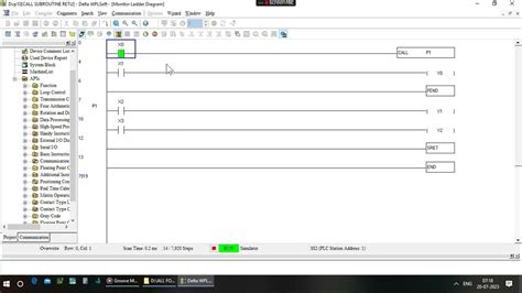 Delta Plc Call Subroutine And Return Subroutine Programming Youtube