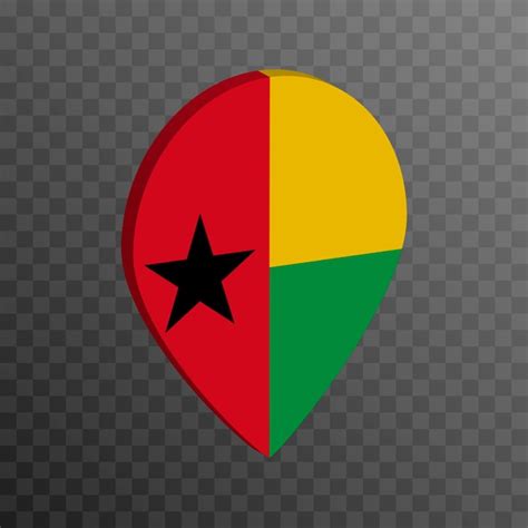 Map Pointer With Guinea Bissau Flag Vector Illustration Premium Vector